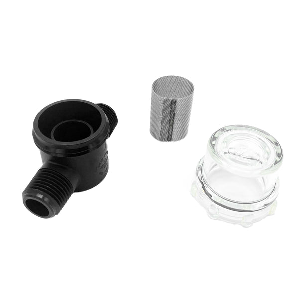 Inline Strainer 1/2 inch MNPT 50 Mesh with Clear Bowl - Rødkilde ATV